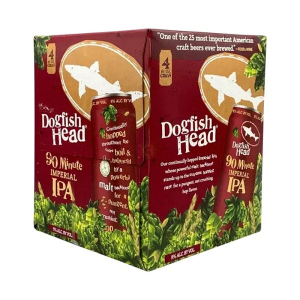 DOGFISH Head 90 Minute Ipa 4 Pack 16 oz Cans - Crown Wine and Spirits