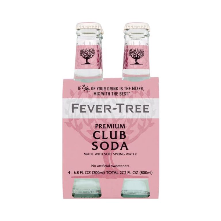 FEVER TREE Club Soda 4 Pack Bottles - Crown Wine and Spirits